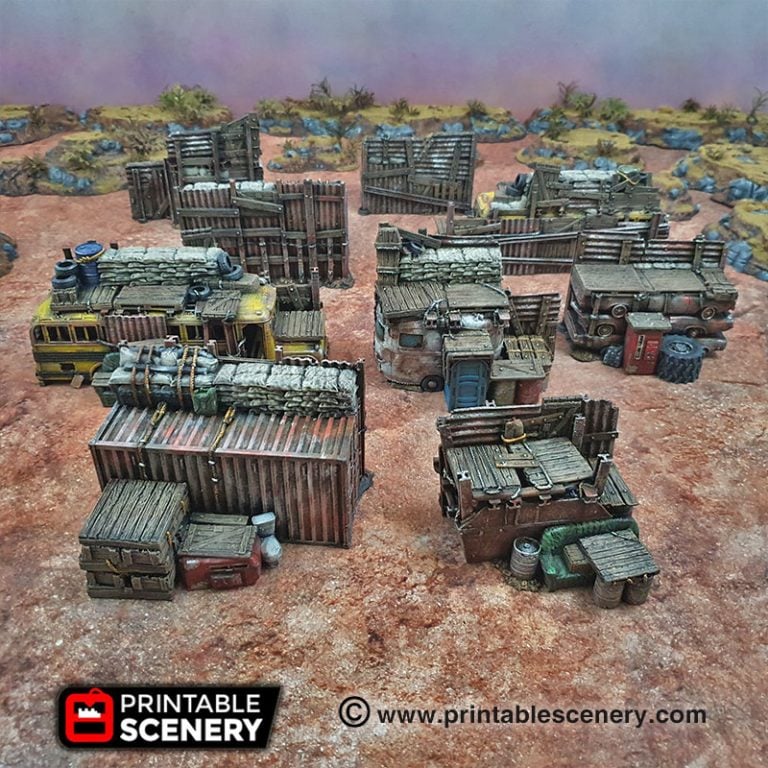 Junkfort Ramparts - Printable Scenery