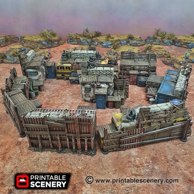 Junkfort Ramparts - Printable Scenery