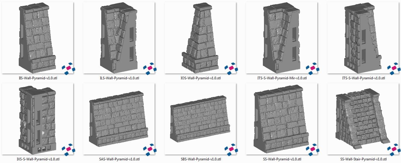OpenLOCK Pyramids - Printable Scenery