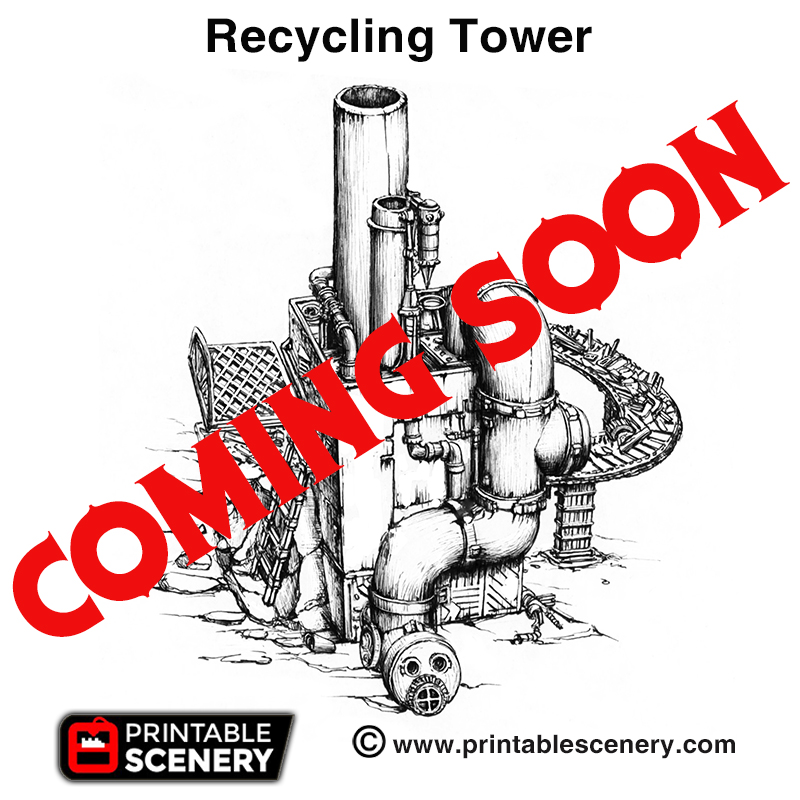 Recycling Tower - Printable Scenery