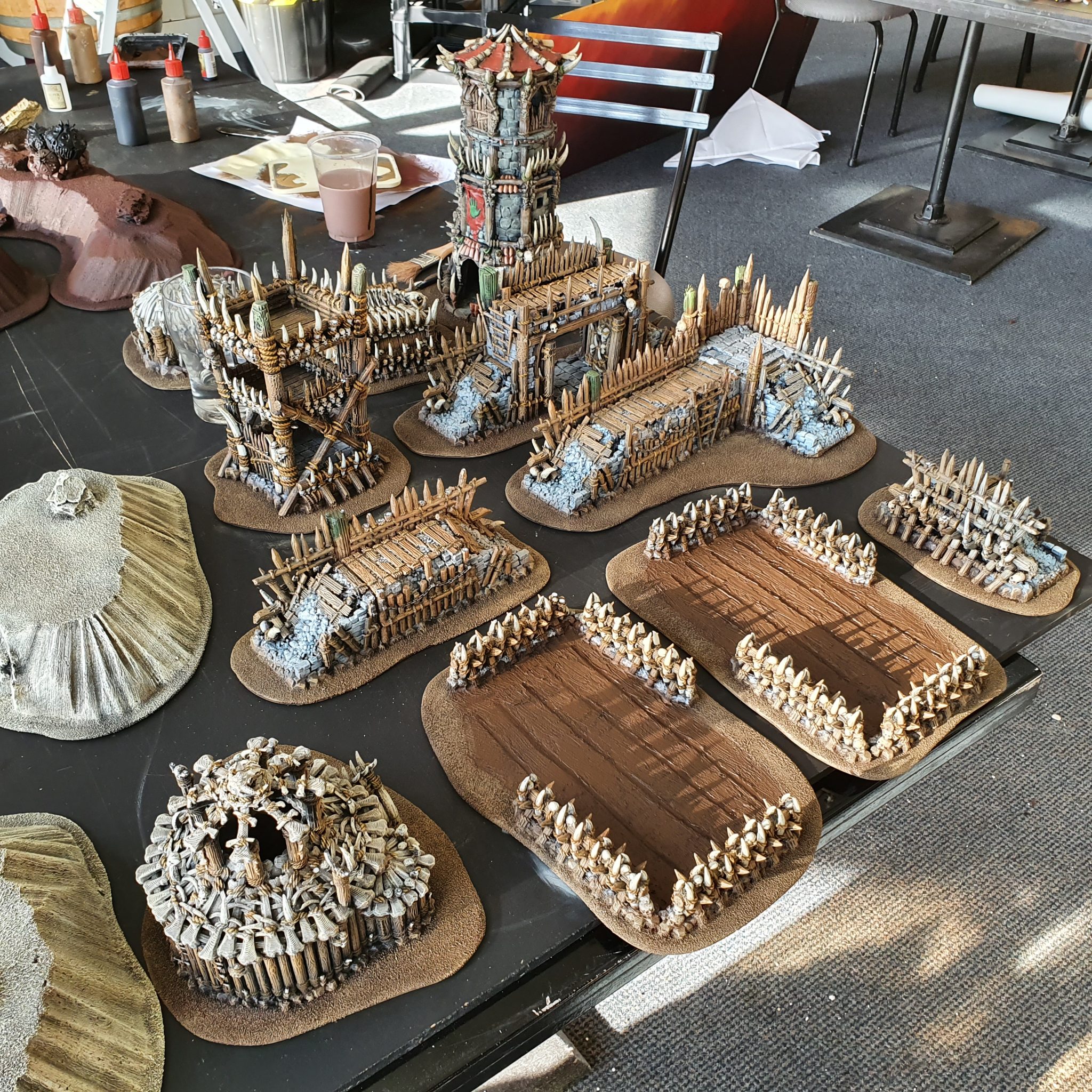 Building a Tribal Fort Table - Printable Scenery