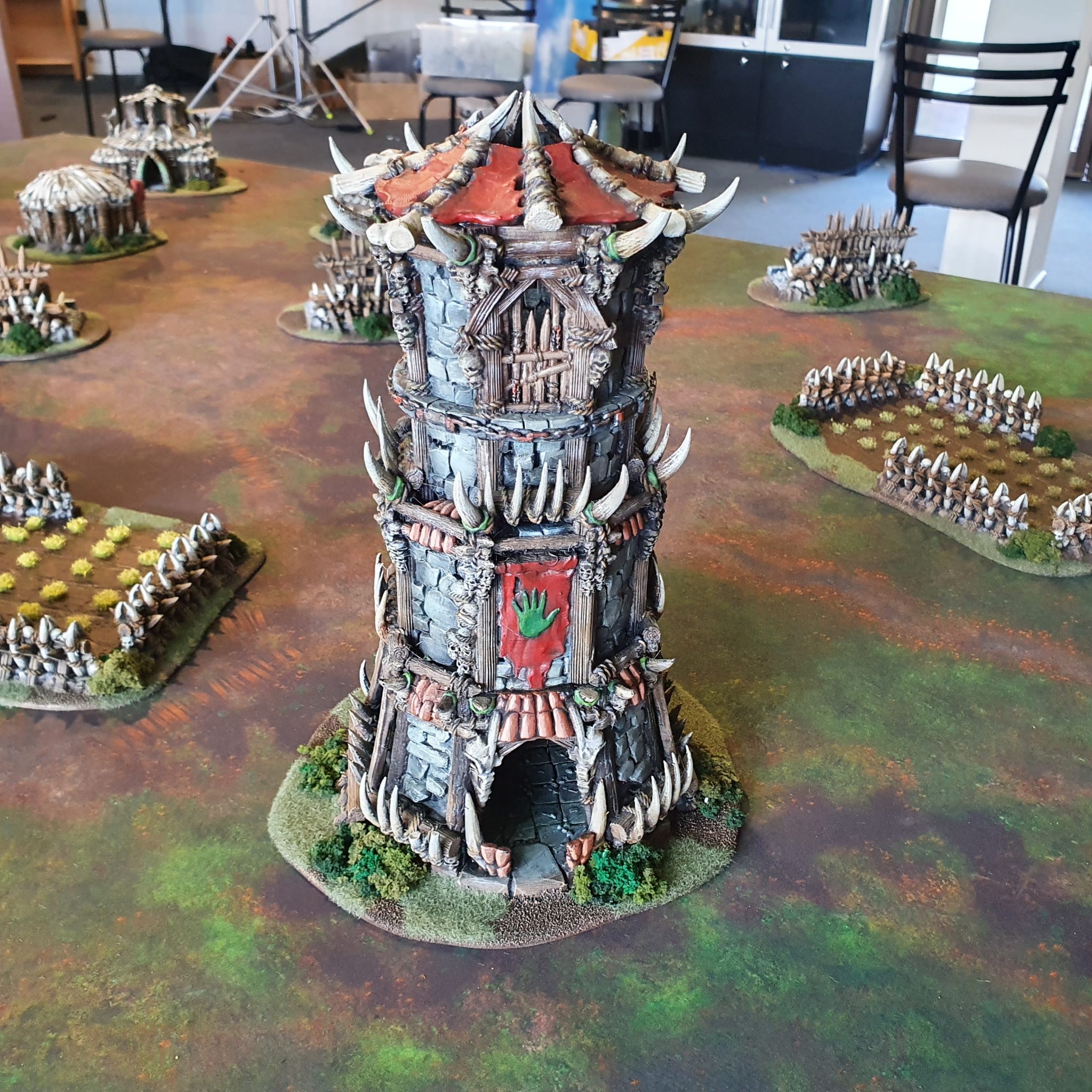 Building a Tribal Fort Table - Printable Scenery