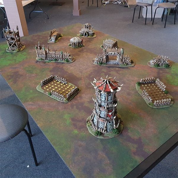 Building a Tribal Fort Table - Printable Scenery