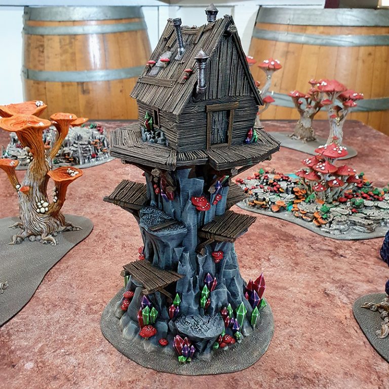 Building a Shroom Grotto table - Printable Scenery