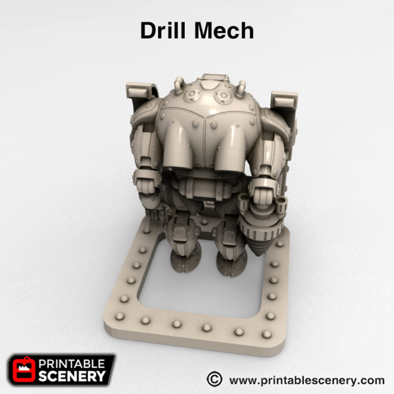 Drill Mech - Printable Scenery