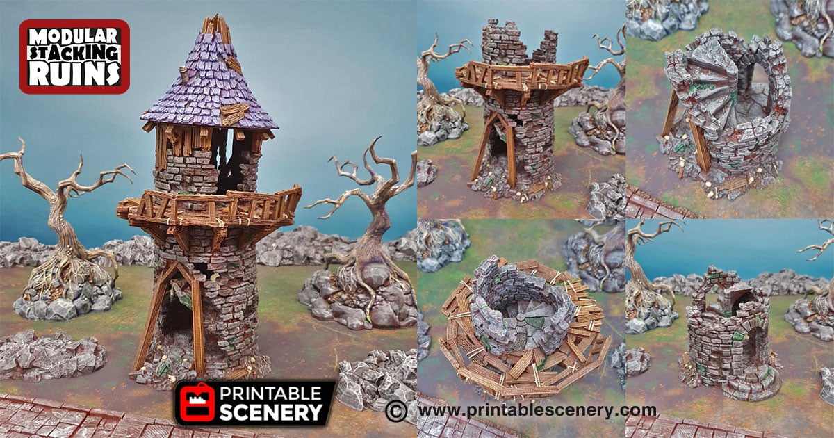Hermit's Tower - Printable Scenery