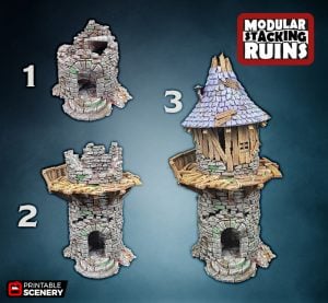 Hermit's Tower - Printable Scenery