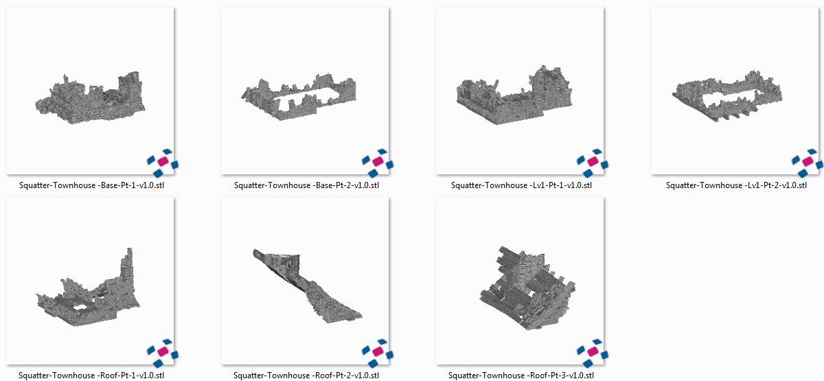 Squatter Townhouse - Printable Scenery