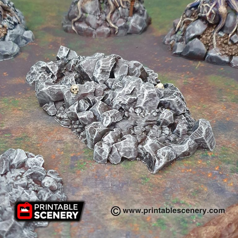 Jagged Rocks Scatter - Printable Scenery