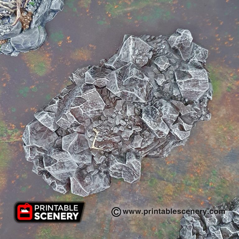 Jagged Rocks Scatter - Printable Scenery