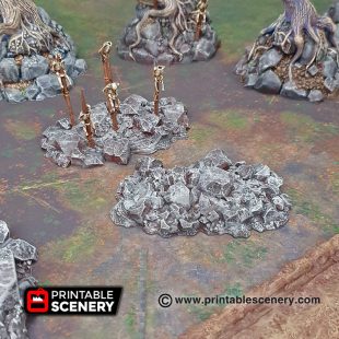Jagged Rocks Scatter - Printable Scenery