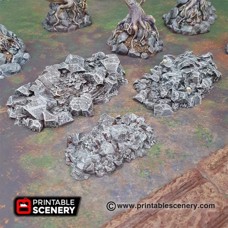 Jagged Rocks Scatter - Printable Scenery