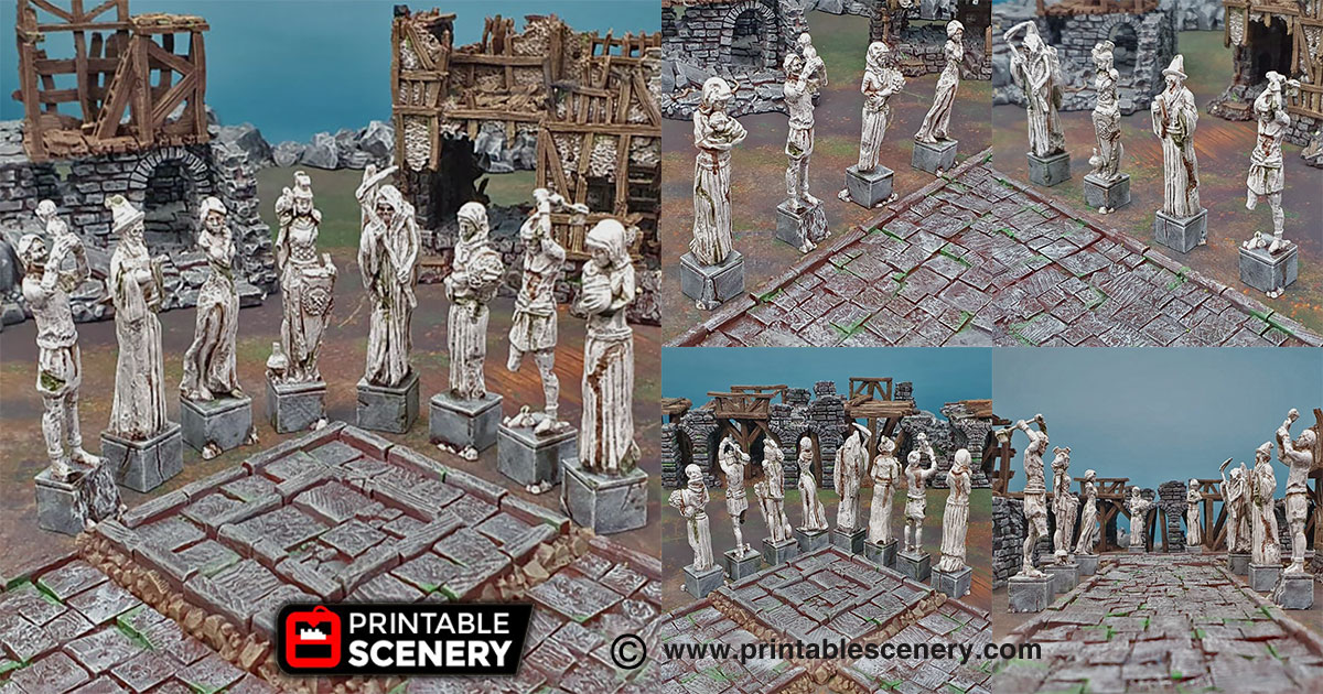 Guardian Statues - Printable Scenery