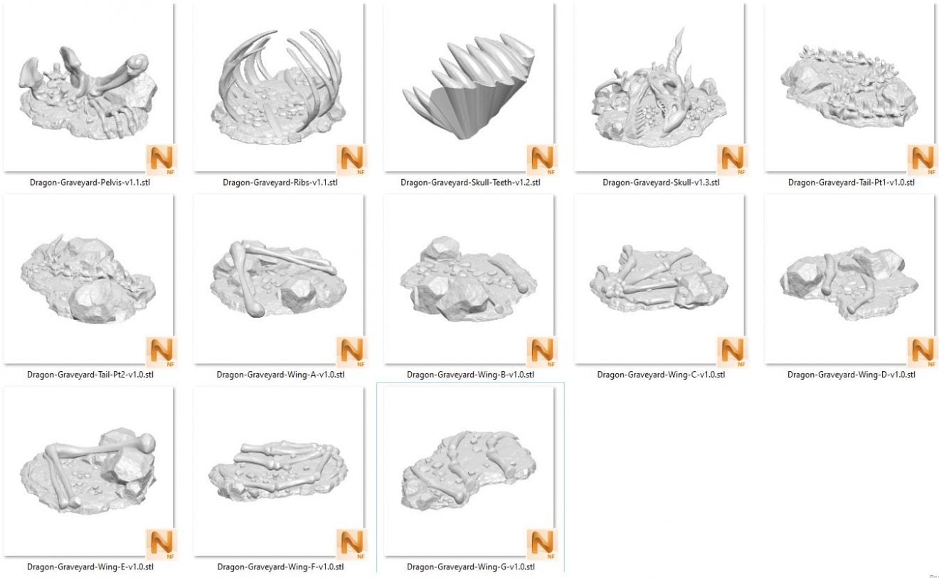 Dragon's Graveyard - Printable Scenery