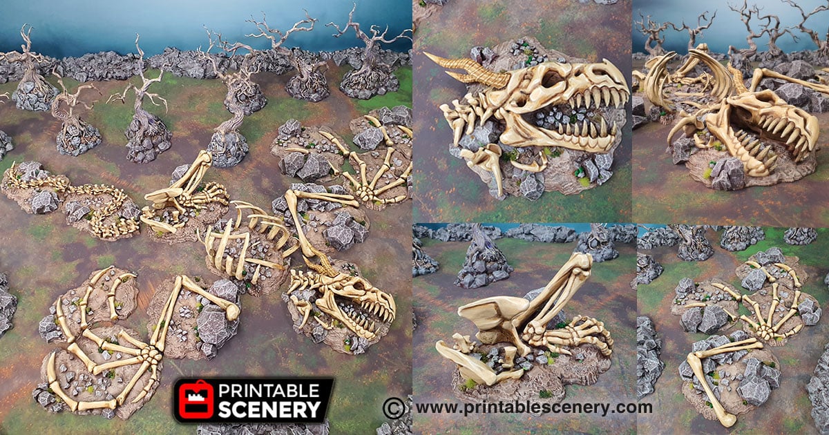 Dragon's Graveyard - Printable Scenery