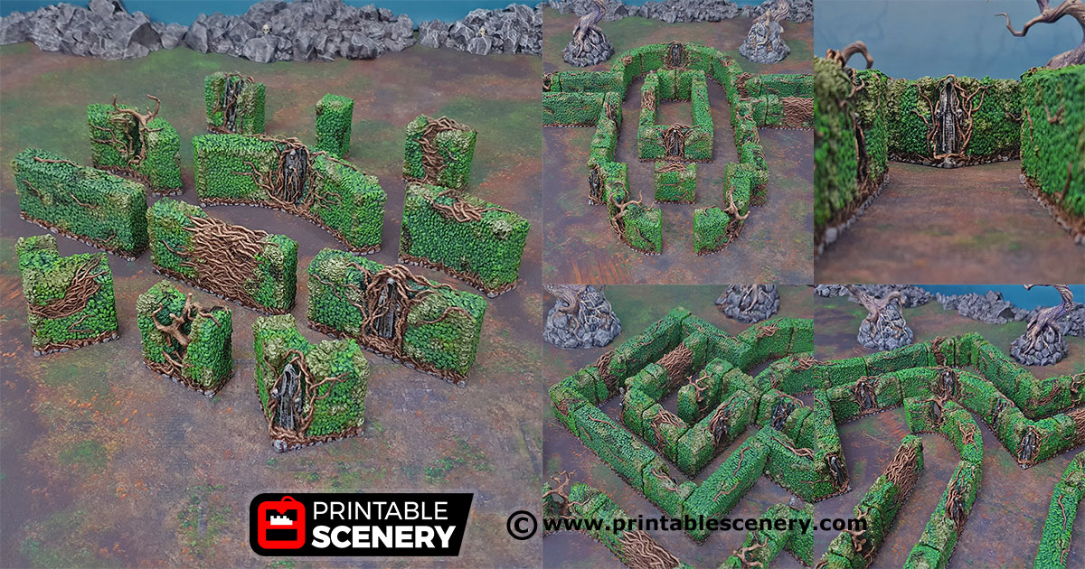 Hedge Maze - Printable Scenery