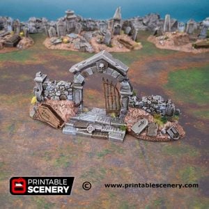 Hallowed Graveyard Walls - Printable Scenery