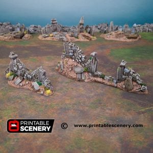 Hallowed Graveyard Walls - Printable Scenery