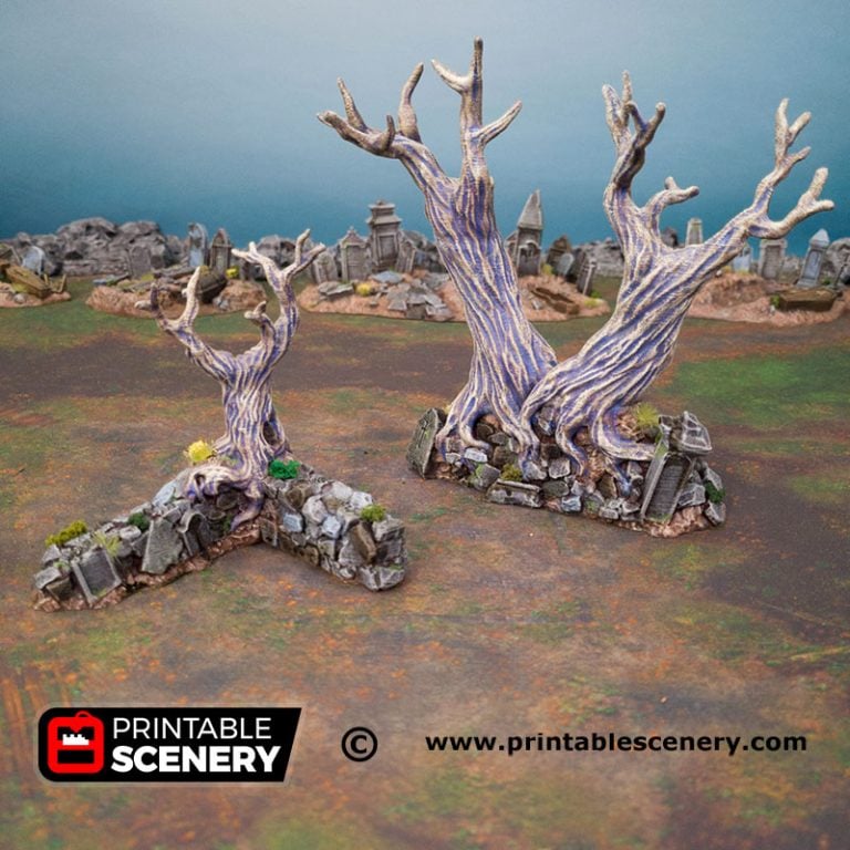 Hallowed Graveyard Walls - Printable Scenery