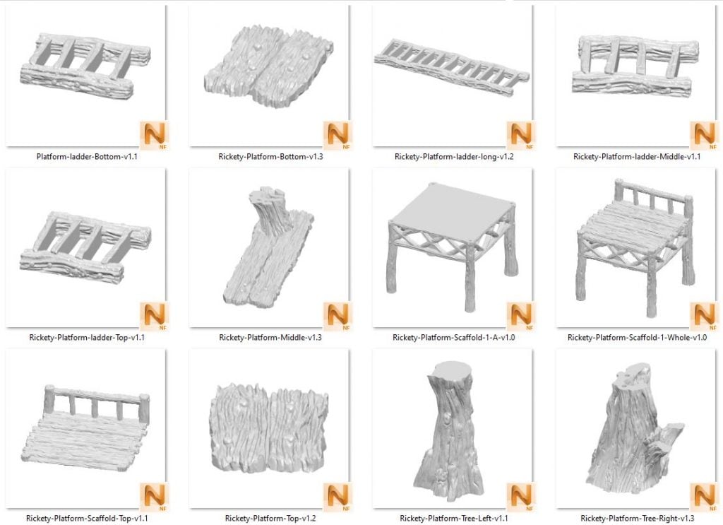 Rickety Platforms - Hagglethorn Hollow - Printable Scenery