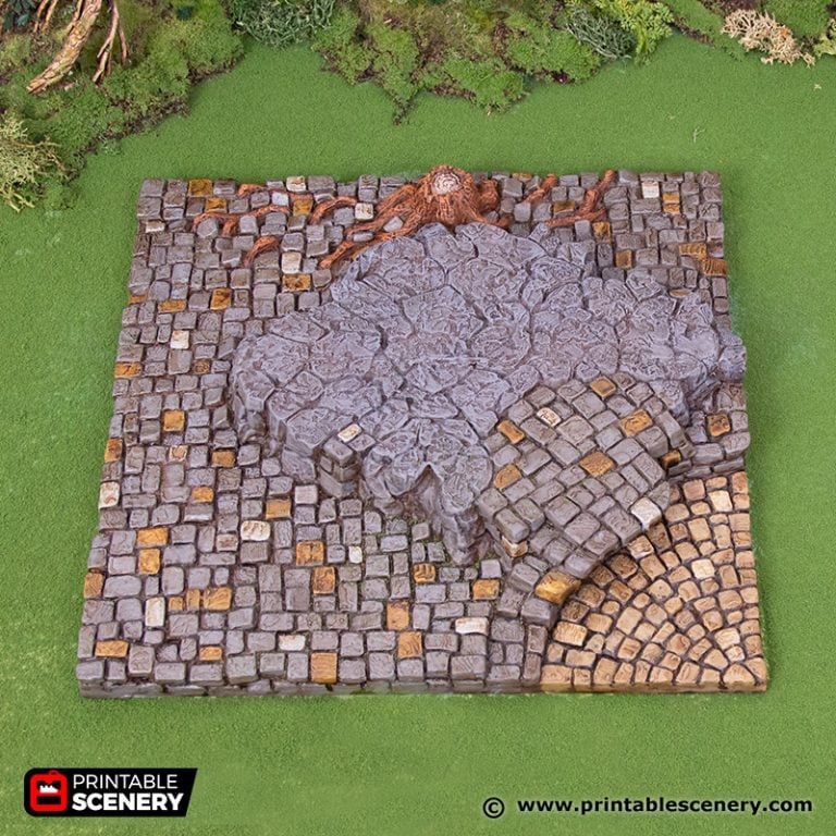 Town Square Tiles - Hagglethorn Hollow - Printable Scenery