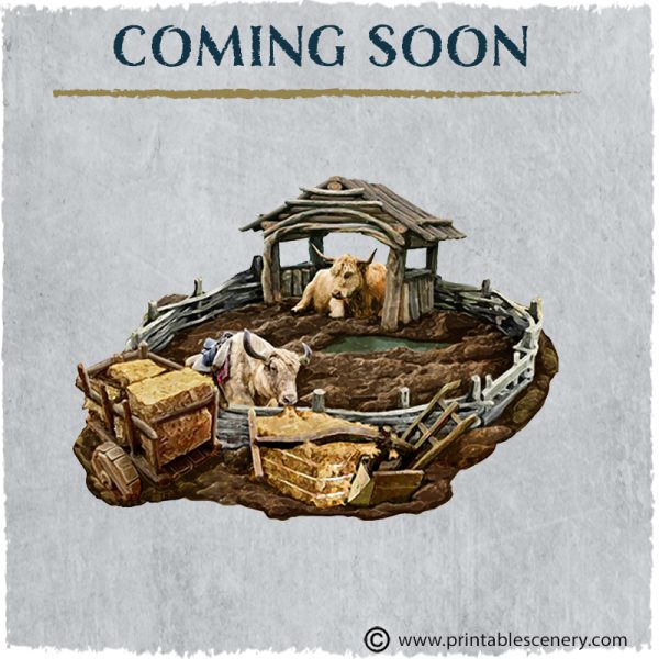 Oxen Enclosure - Hagglethorn Hollow - Printable Scenery