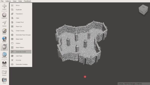 How to Plane cut your models - Printable Scenery