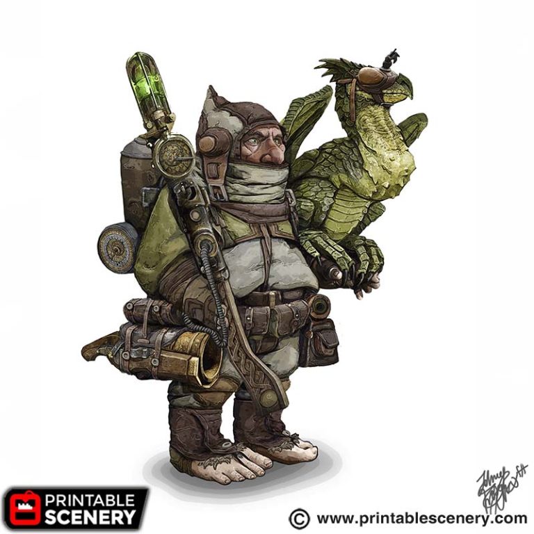 Dragon Handler - Printable Scenery