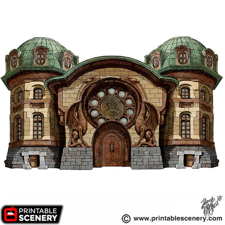Halfling City Guildhall - Printable Scenery