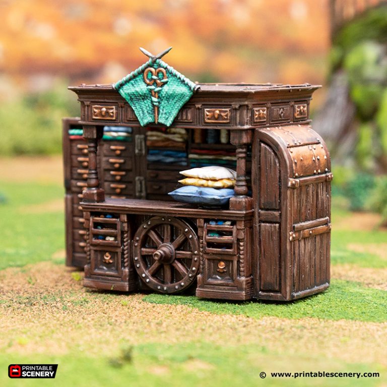 Garment Merchants Stand - Printable Scenery