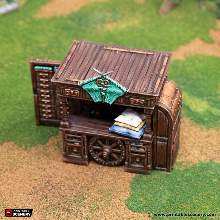 Garment Merchants Stand - Printable Scenery