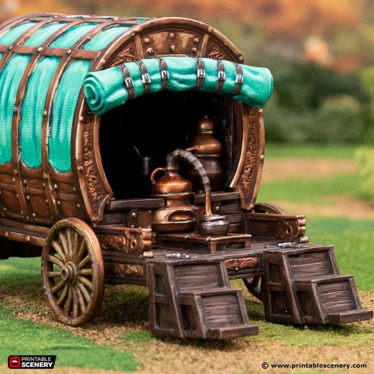 Potion Merchants Stall - Printable Scenery