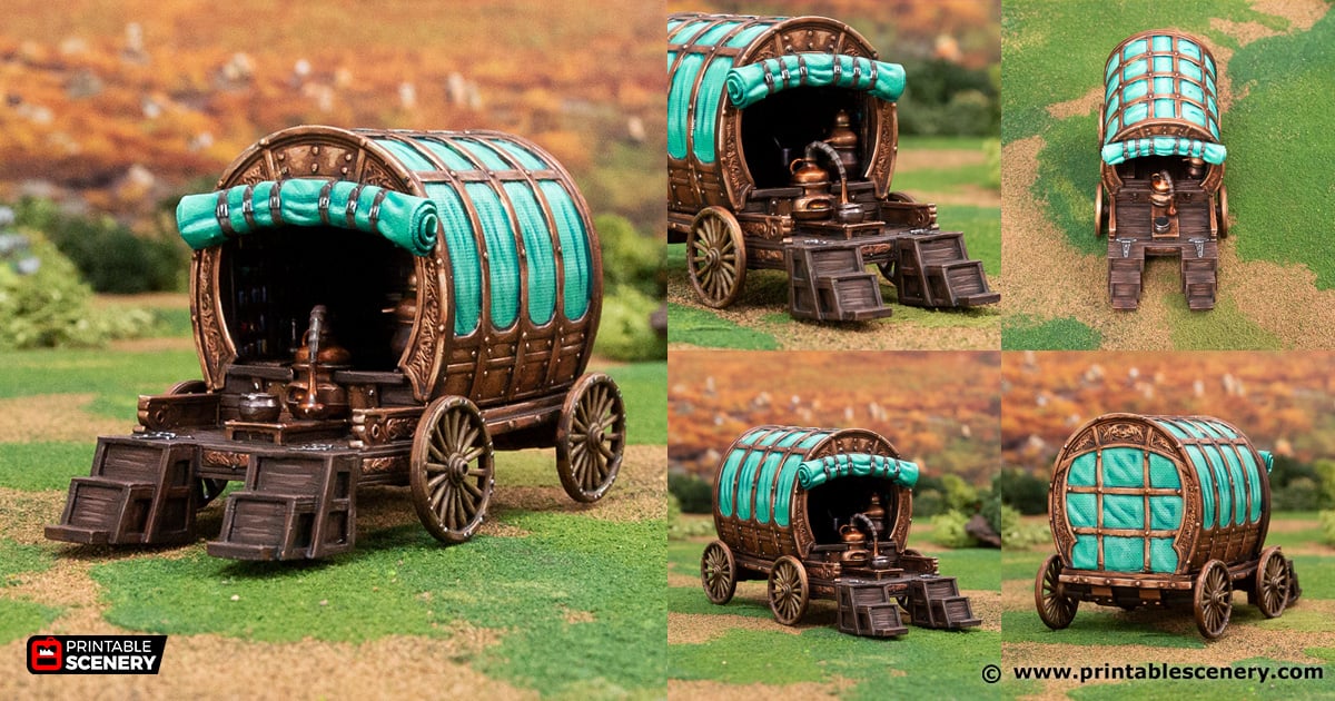 Potion Merchants Stall - Printable Scenery