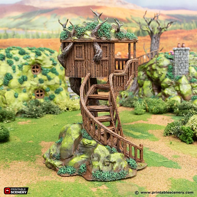 Tree House - Printable Scenery