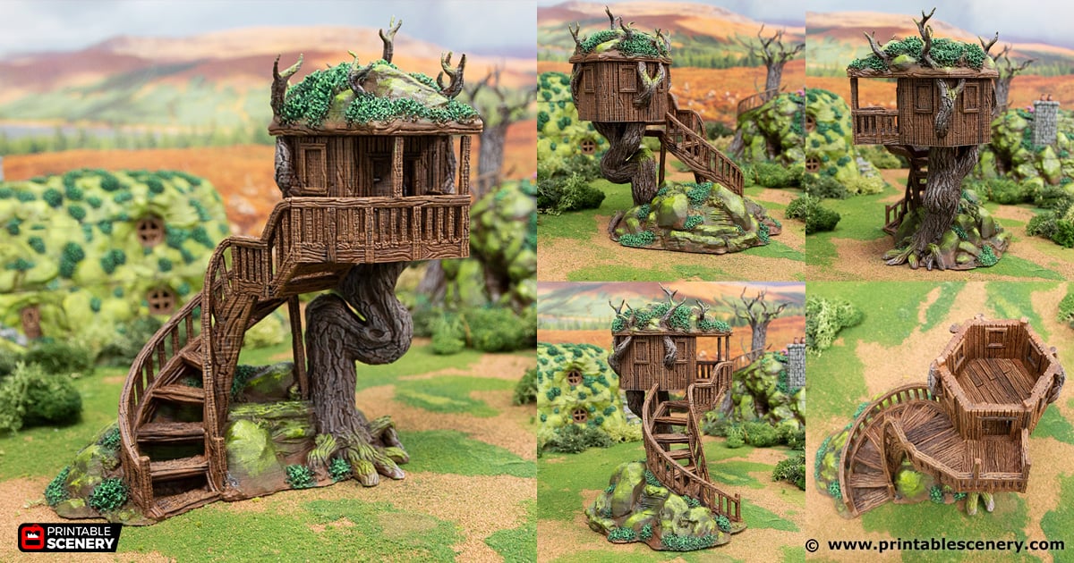 Tree House - Printable Scenery