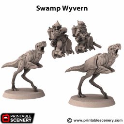 Swamp Wyvern - Printable Scenery