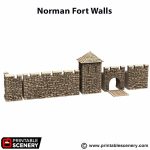 Norman Fort Walls - Printable Scenery
