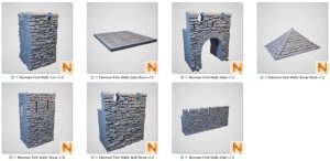 Norman Fort Walls - Printable Scenery