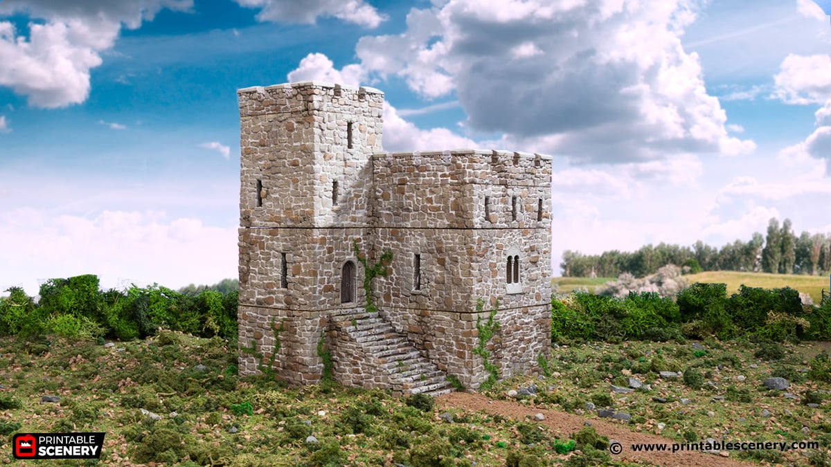 Norman Stone Fort - Printable Scenery