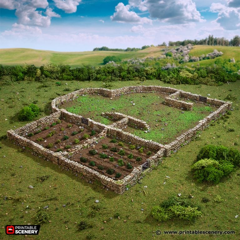 Country Low Walls - Printable Scenery