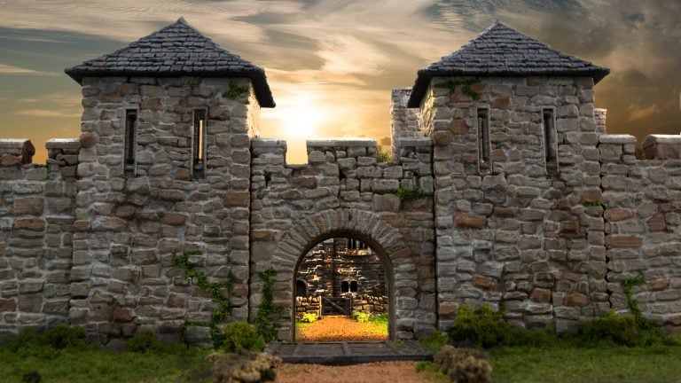 How to paint realistic Stone Walls - Printable Scenery