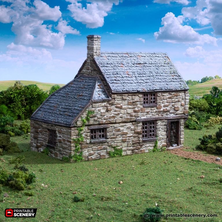 Ruined Crow Cottage - Printable Scenery