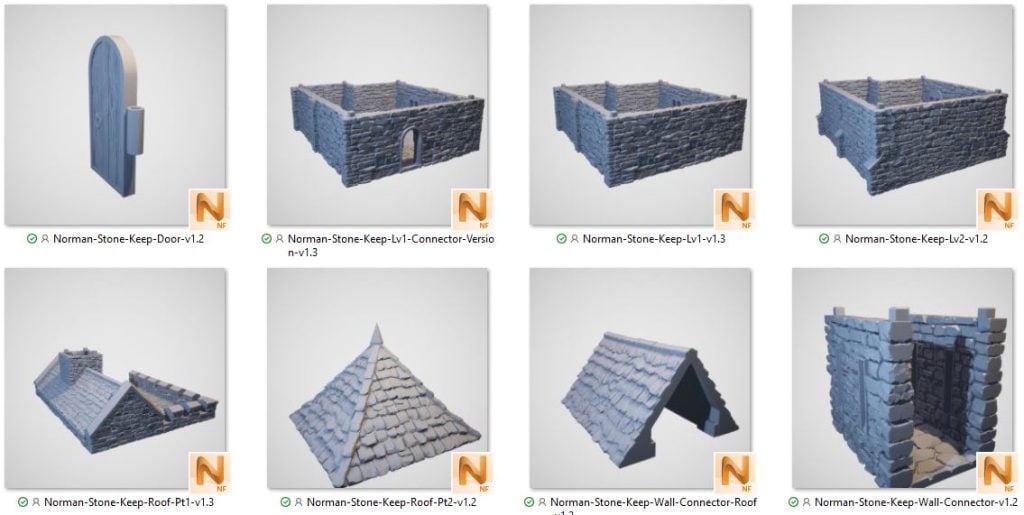 Norman Stone Keep - Printable Scenery