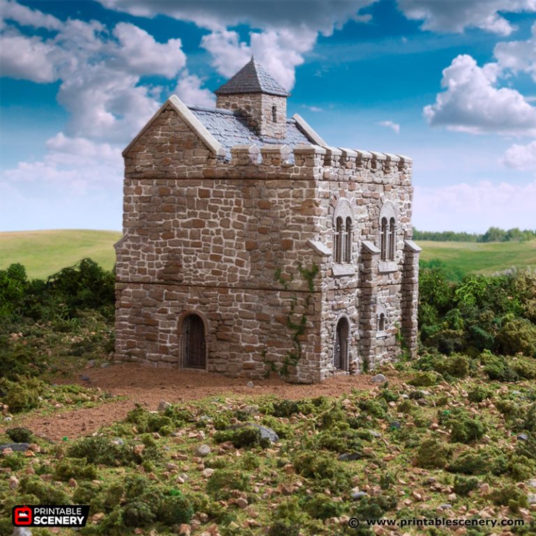 Norman Stone Keep - Printable Scenery