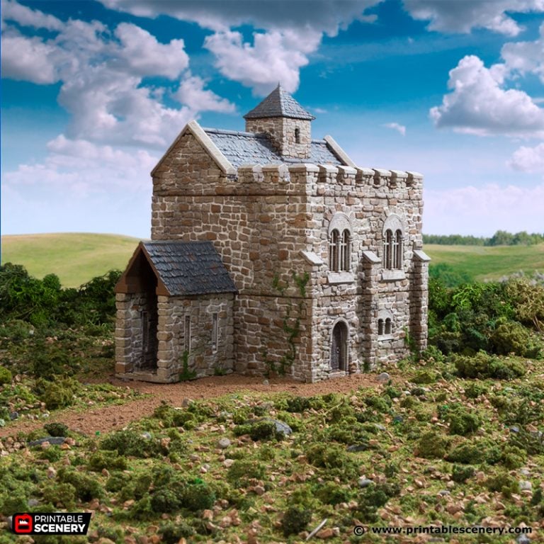 Norman Stone Keep - Printable Scenery