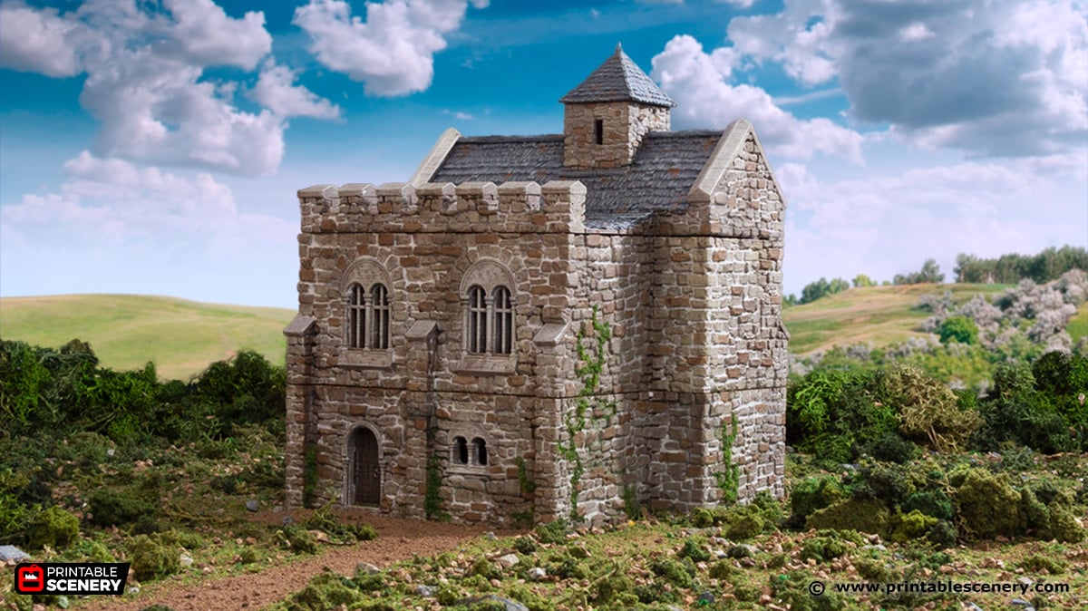 Norman Stone Keep - Printable Scenery
