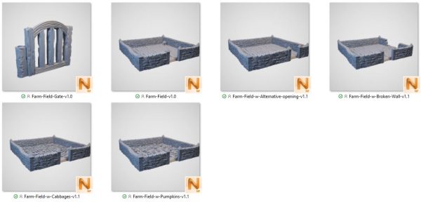 Farm Fields - Printable Scenery