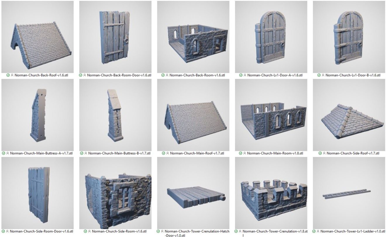 Norman Church - Printable Scenery