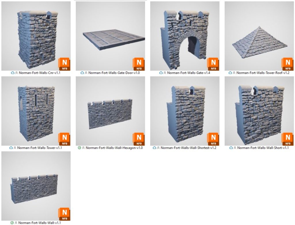 Norman Fort Walls - Printable Scenery