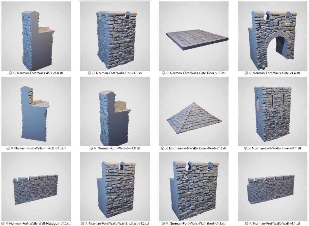 Norman Fort Walls - Printable Scenery